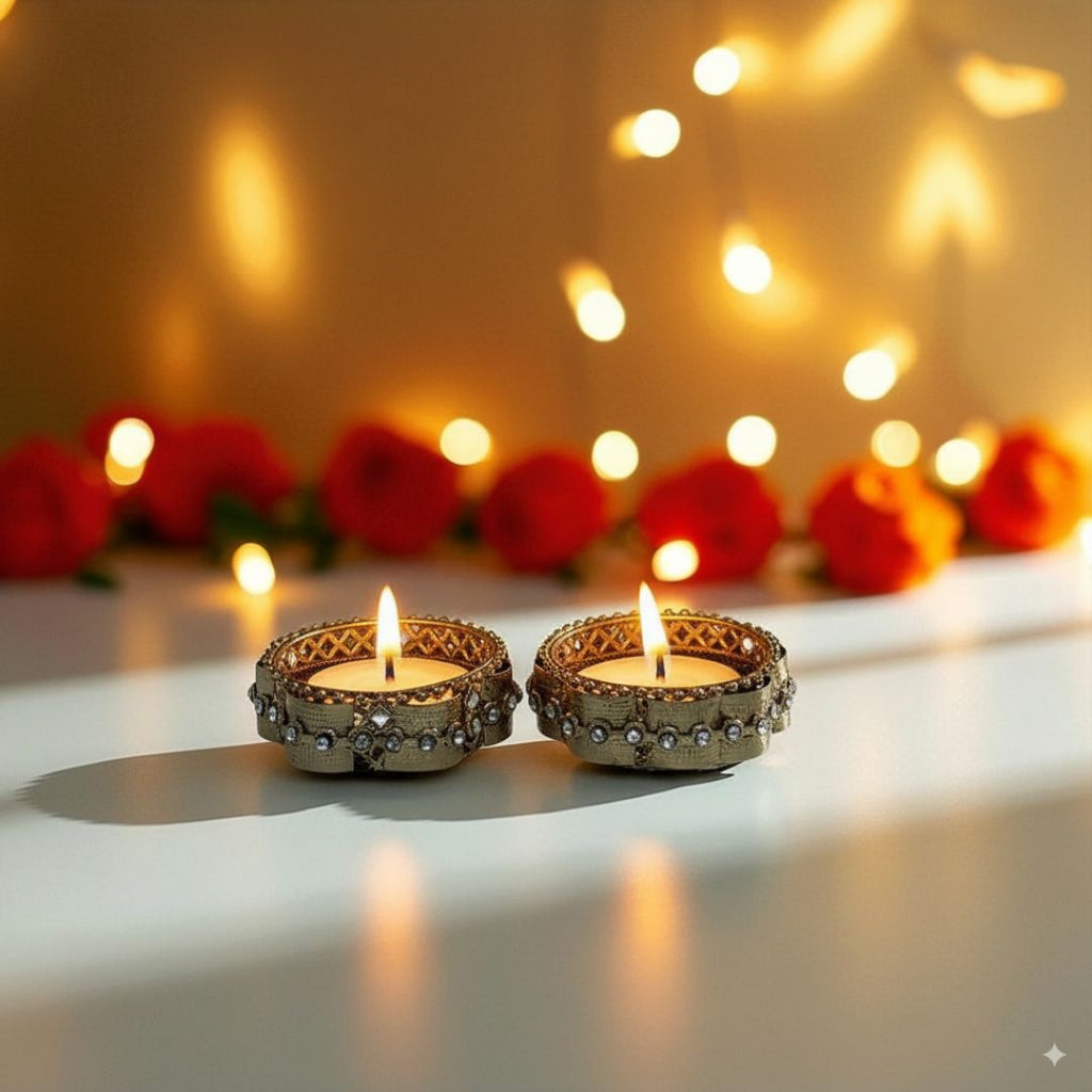 Aura Jyoti Diyas Set of 2 | Handmade Festival Diyas – Foundation Gift