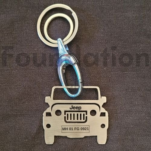 Personalised Car Keychain | Jeep Wrangler Rubicon – Foundation Gift