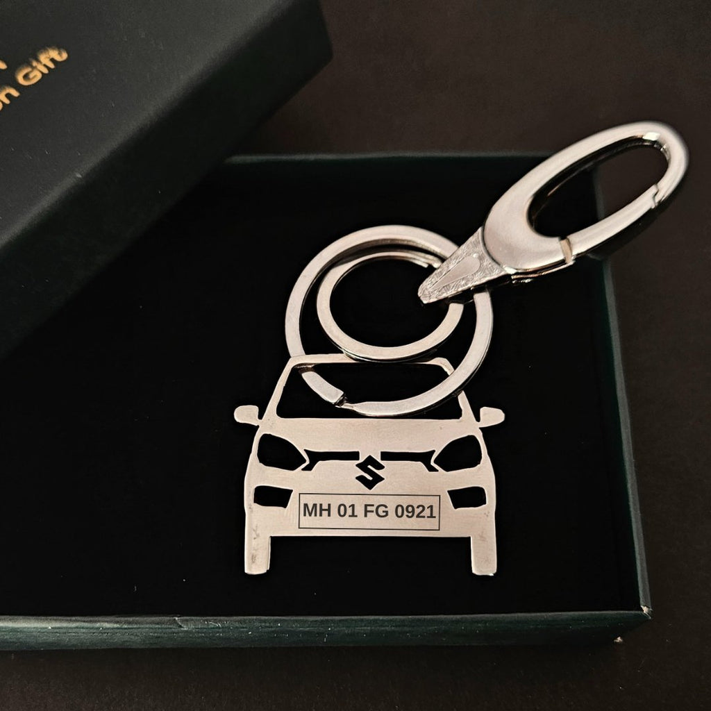 Personalised Maruti Suzuki Alto K10 Car Keychain – Foundation Gift