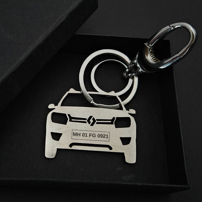 Personalised Renault Duster Keychain - Engraved Car Gift – Foundation Gift
