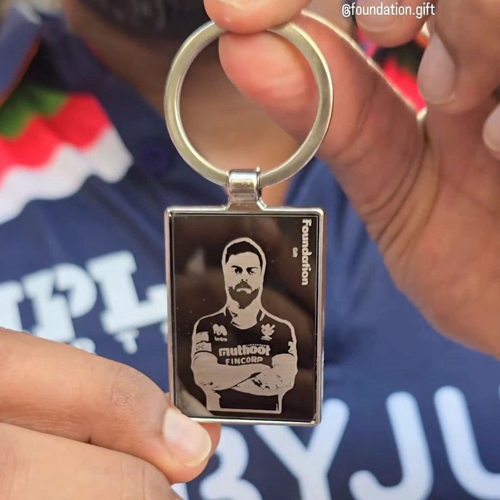 Virat Kohli RCB Keychain - Limited Edition Fan Gift – Foundation Gift